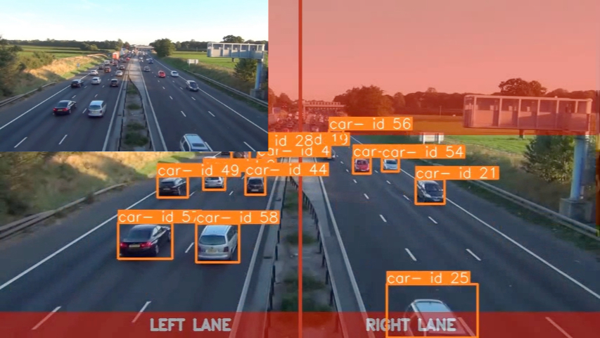 yolo deepsort 双向车道跟踪计数 可存数据库