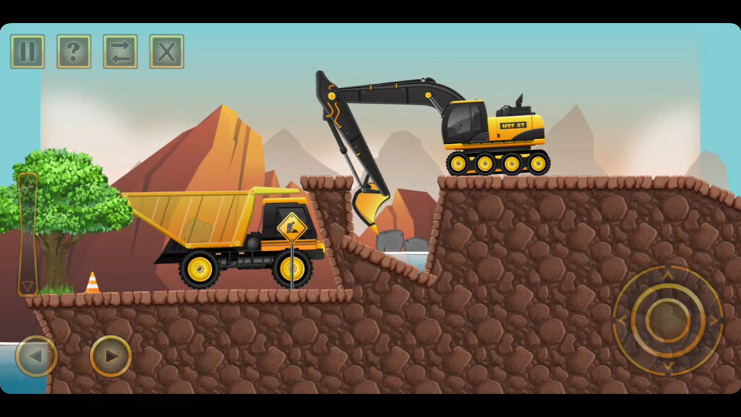 工程车乘坐轮船挖掘机游戏