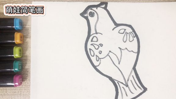 简笔画:教你画只小鸟,这样画好看又简单