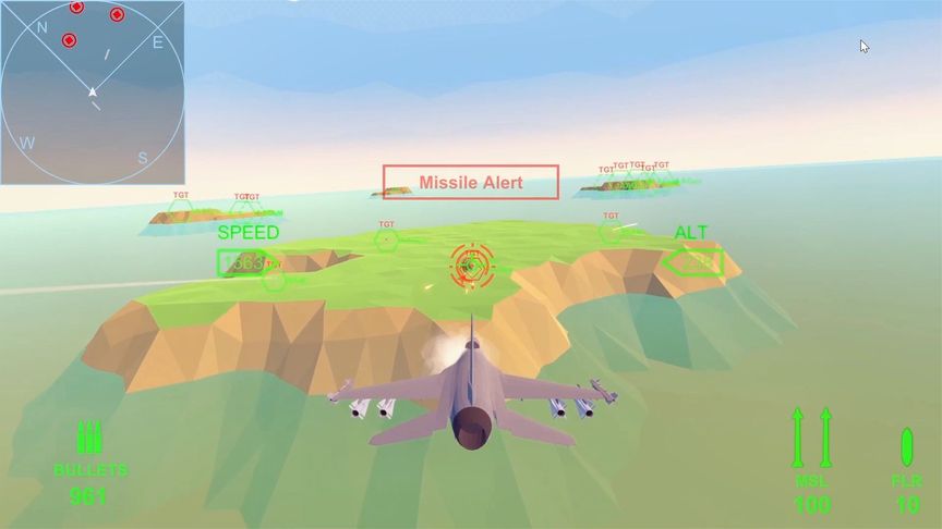 本人正开发的Unity空战游戏 新场景演示