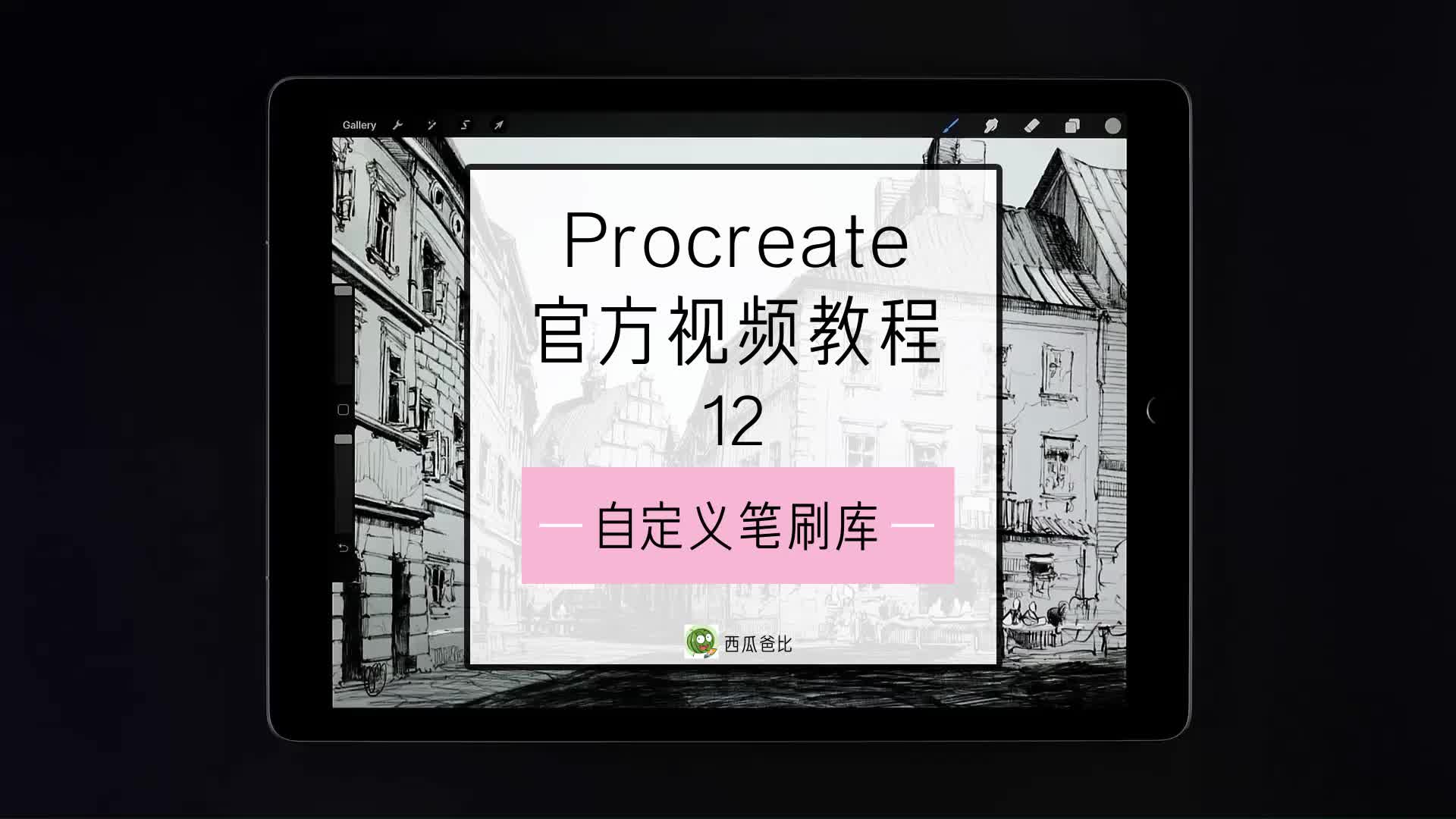 procreate 官方视频教程12(中文字幕)-自定义笔刷库