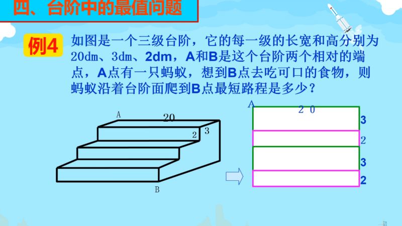 勾股定理中的最短路径问题3,方法不对,都说太难了