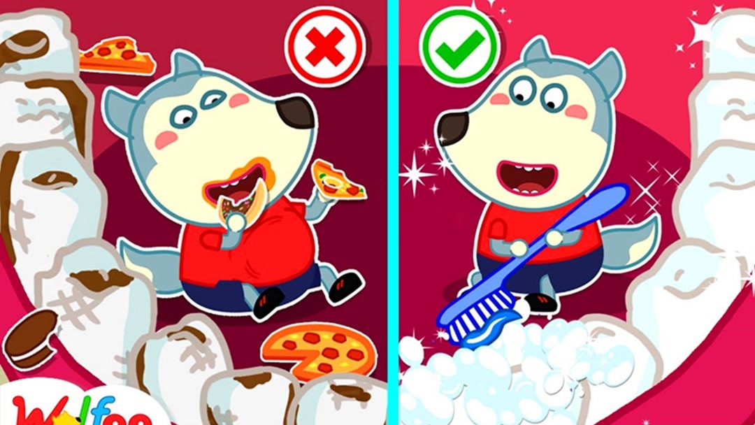 儿童益智动画:对待牙齿的正确及错误方法,大家都要勤刷牙哦!