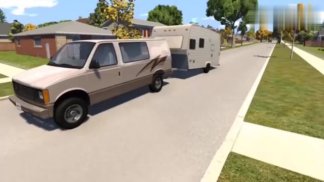 车祸模拟:坐在房车的马桶上感受超强卡车的撞击力,画面好酸爽