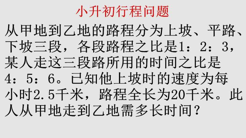 小升初数学行程问题与比结合的题目经典例题讲解升学考试高分必备