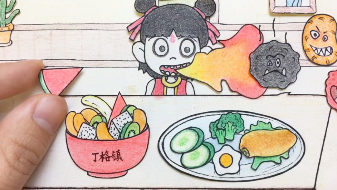 手绘定格动画:不挑食!蔬菜水果都要吃,身体才能更好