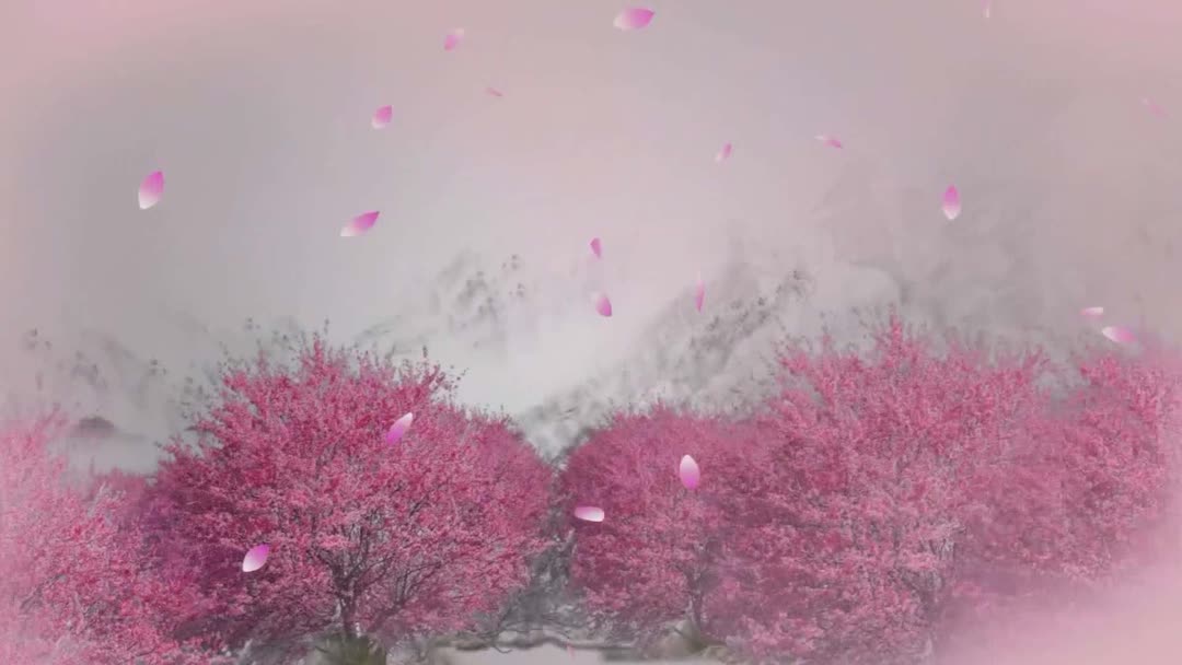 凉凉-LED桃花高清背景视频
