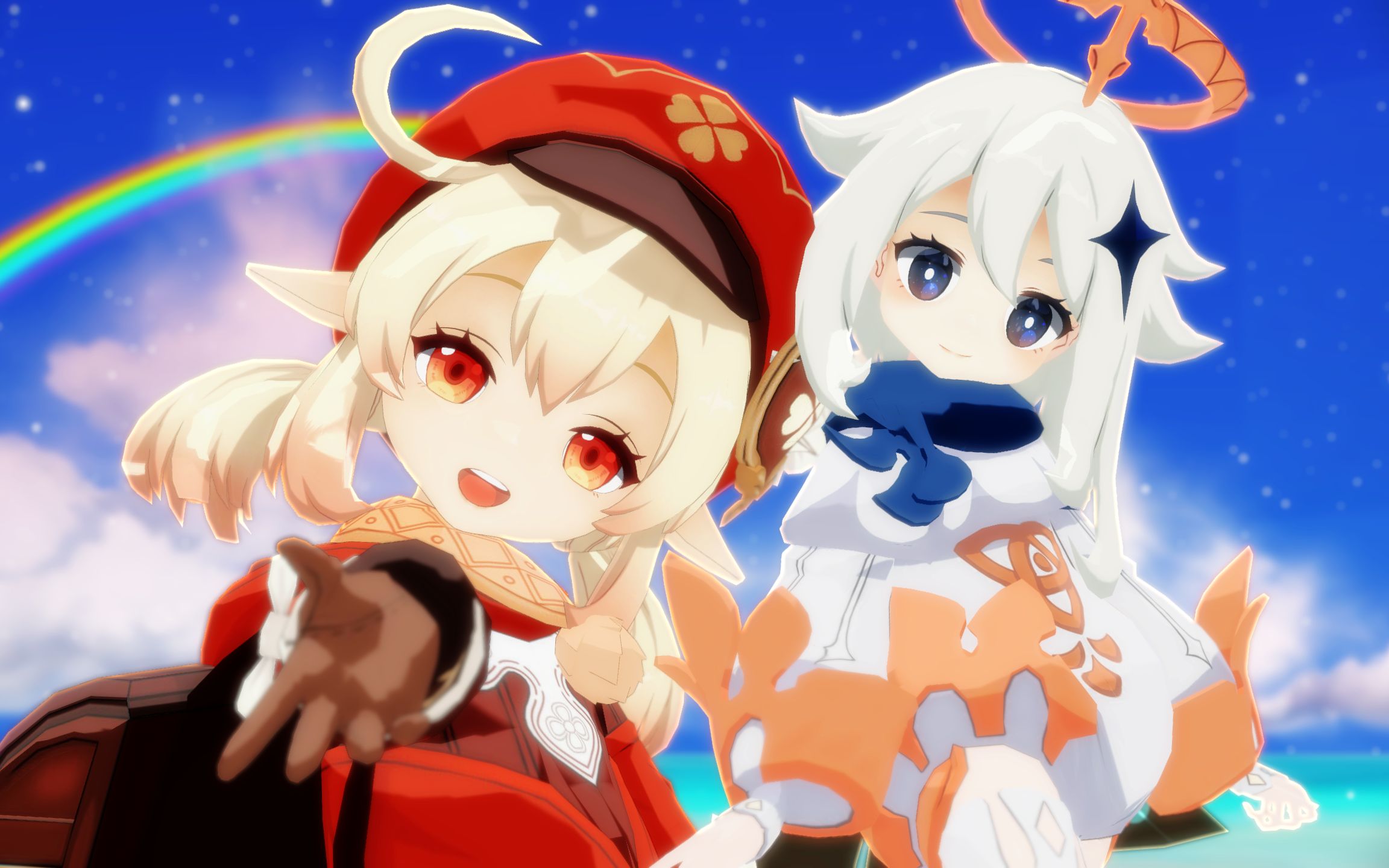 “来,跟我们一起走吧!”【原神MMD 可莉/派蒙】