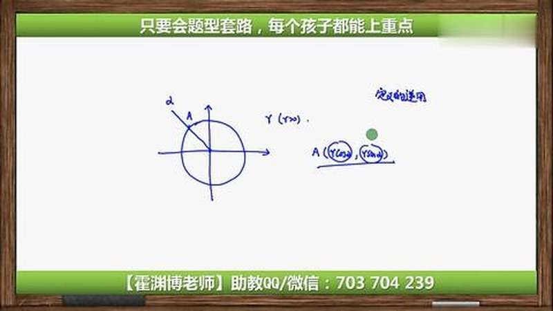 三角函数线定义的逆用问题