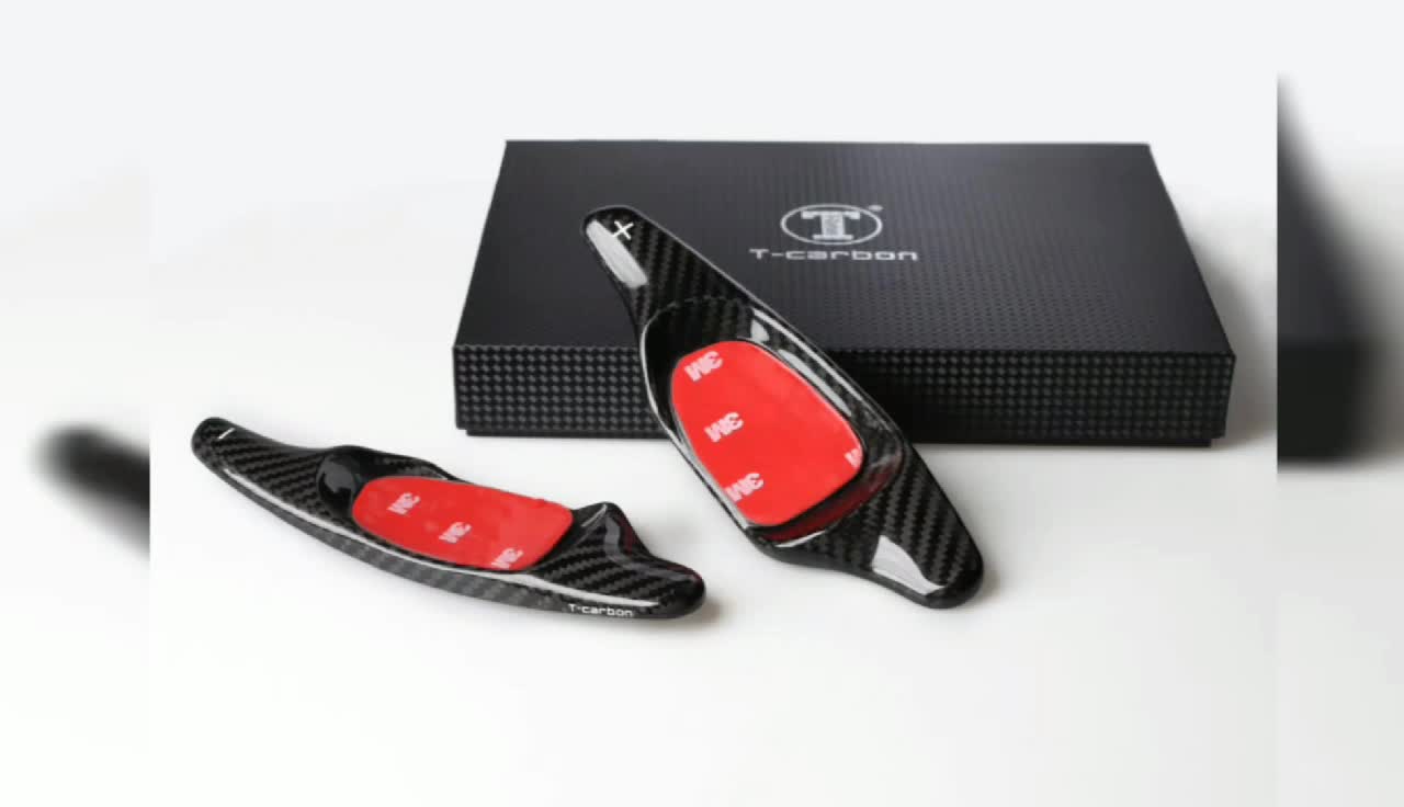 T-carbon品牌碳纤维换挡拨片,适用于奥迪A5/S3/S5/SQ5/RS6/RS7/RS3...