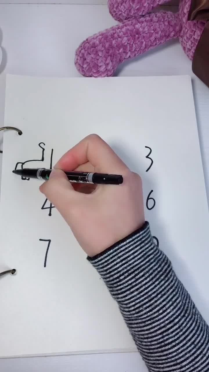 数字1-9简笔画,轻松记住数字,原谅我的画工