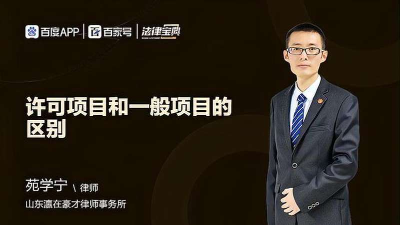 许可项目和一般项目的区别