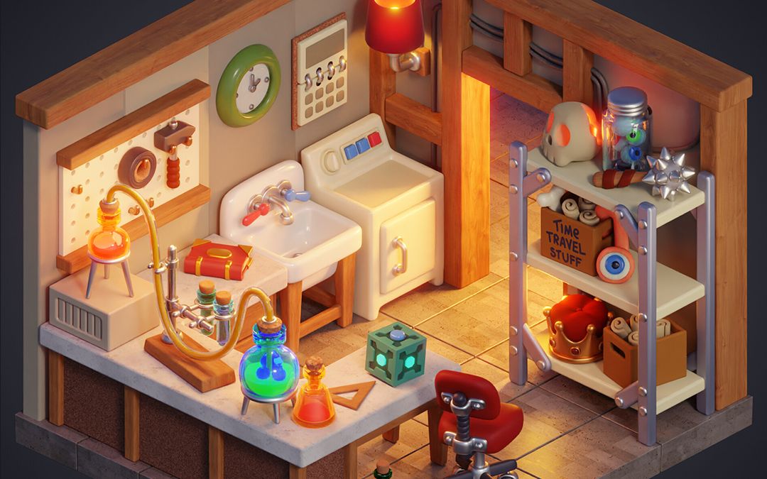 【3dmax场景建模】新手卡通场景建模教程!3dmax新手入门案例教程!