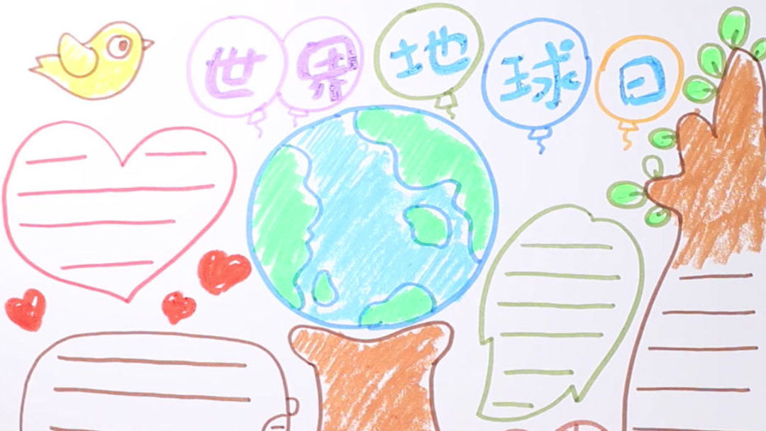 猫小帅画画 第4集 保护地球手抄报