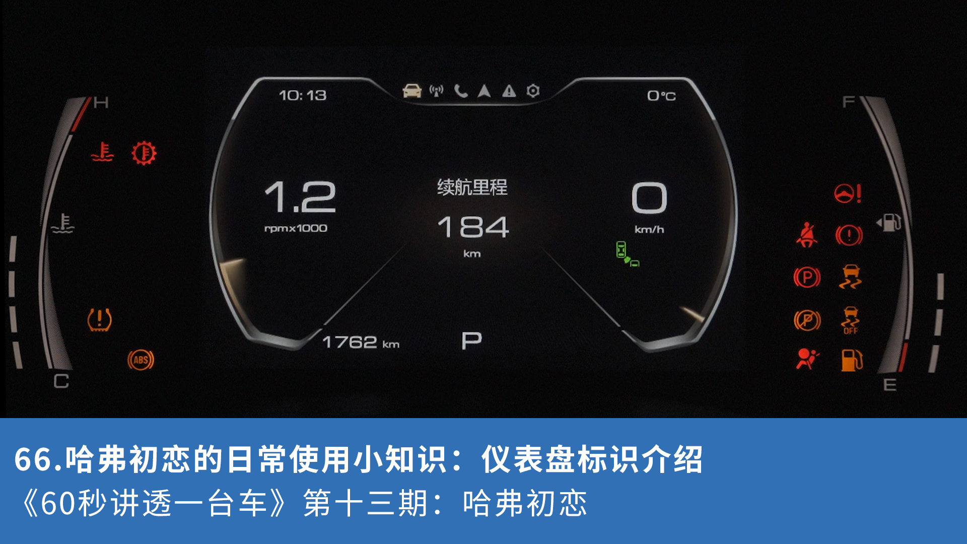66.哈弗初恋的日常使用小知识:仪表盘标识介绍