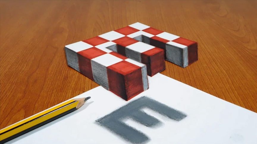 超神奇的3D立体画教程,跟我学,你也能轻易画出来呦!