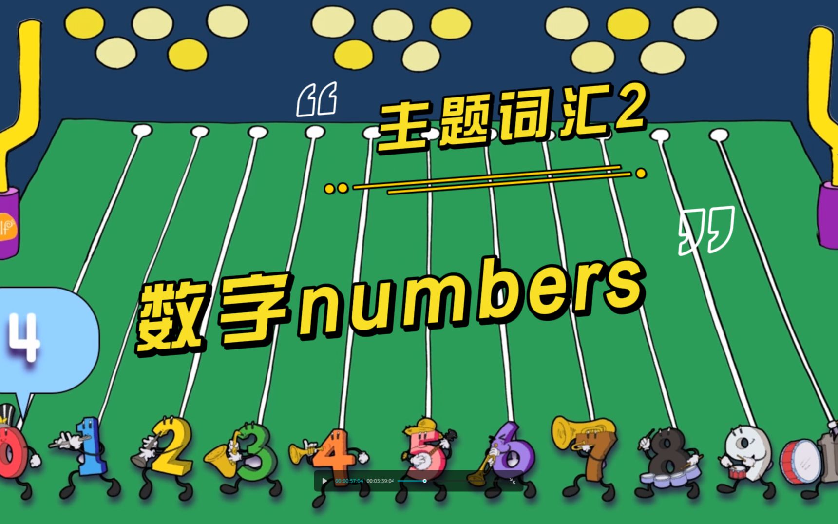【主题词汇】2-numbers数字(合集)教程动画+慢速童谣 英语启蒙