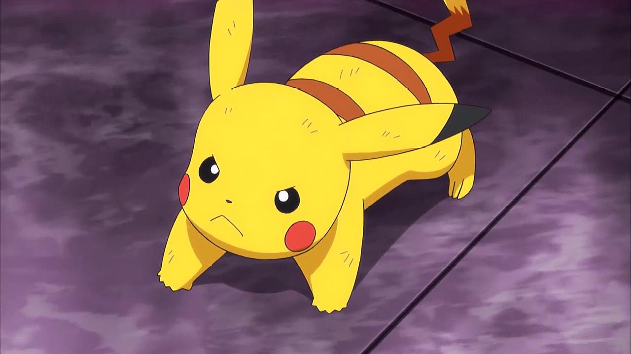 皮卡丘和伊布被打倒了,小智问皮卡丘还能继续战斗吗?