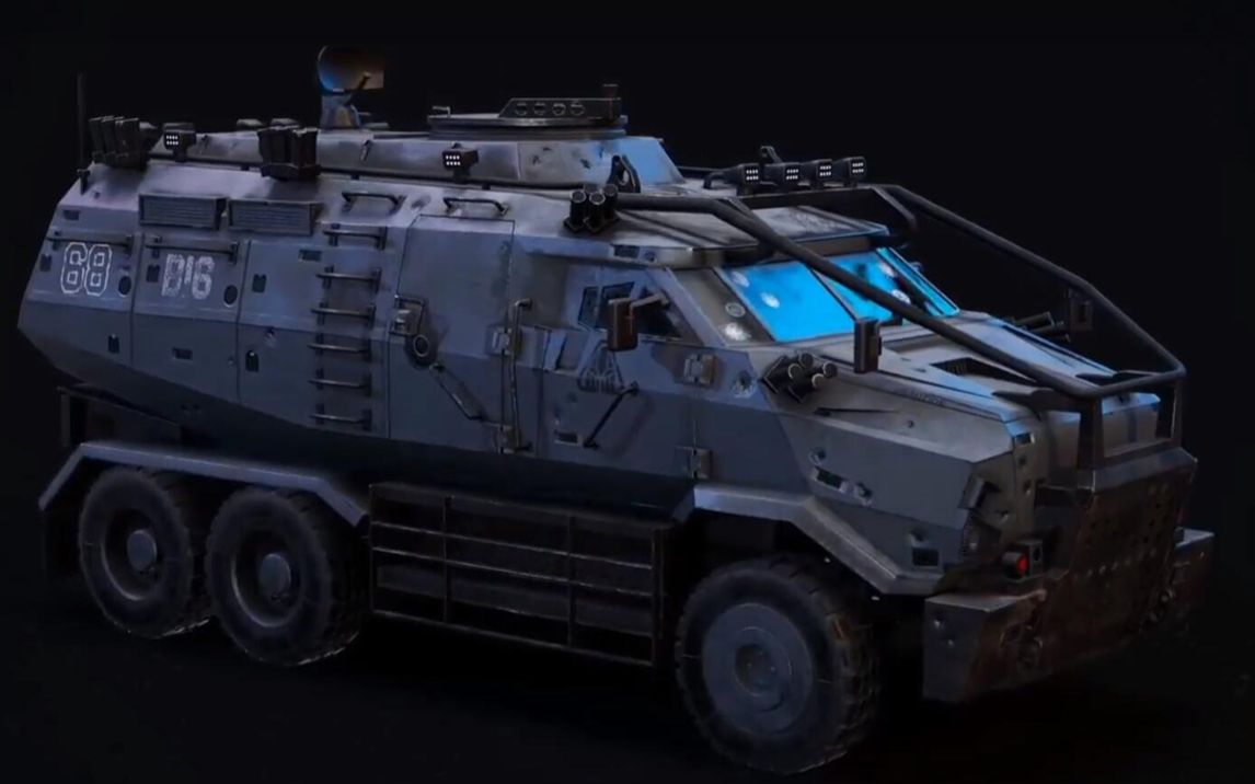 3Dmax建模一辆战地装甲车,次世代全流程制作教程!