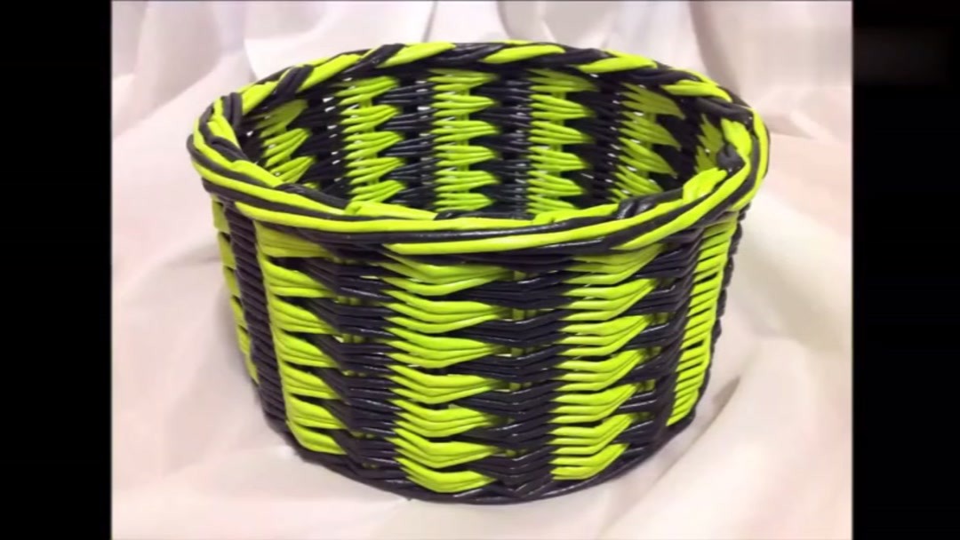 吸管环保手工制作大全,简单的长吸管,手工编成漂亮的家居筐子