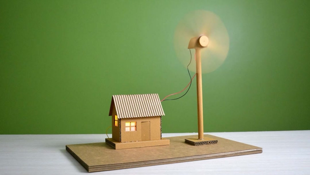 自制风力发电机模型,把废物利用起来学习科学