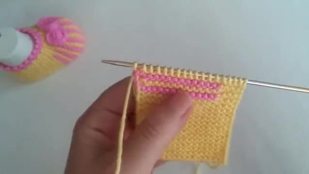 棒针编织可爱又舒适的婴儿毛线鞋,简单易织,新手妈妈可仿