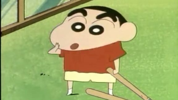 #怀旧动画 帮邻居养狗狗#童年动画 小新要帮狗狗剪毛