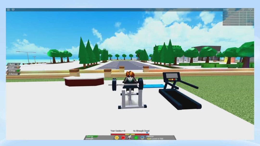 Roblox健身模拟器,健身房开业炼成超级肌肉男!咯咯多解说