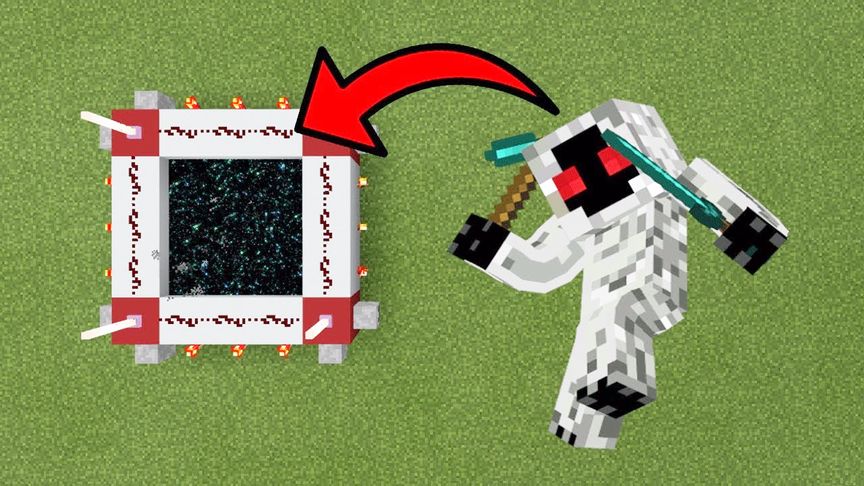 我的世界 制作一个实体303传送门,看看有多厉害?