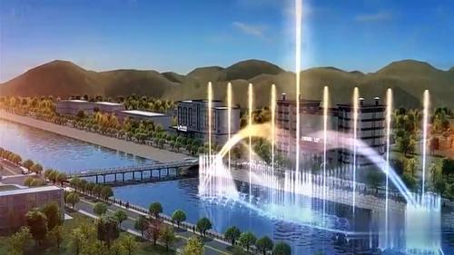 河道喷泉动画演示