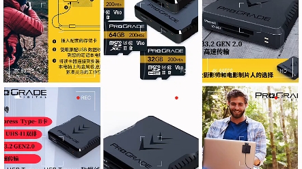 ProGrade Digital读卡器CFexpress Type- B卡SD卡 UHS-II双排USB3.2 ...