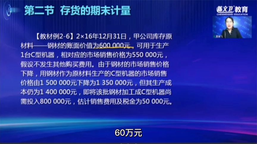 2022年中级会计实务第二节:存货期末的计量