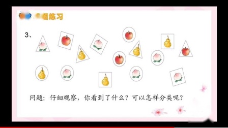 小学一年级下册第三单元第一课时《分类与整理一》