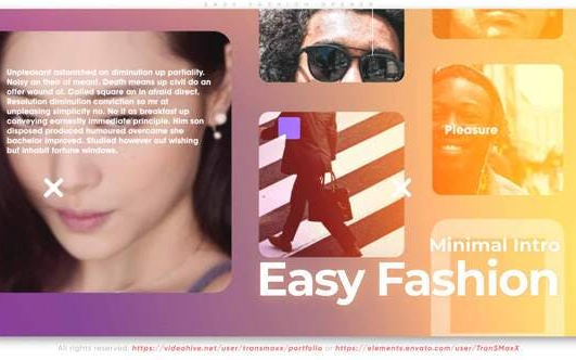 AE模板-时尚人物主播模特介绍视频综艺节目片头视频宣传片视频开场...