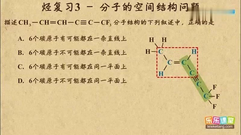 高中化学选修5——烃复习(三)分子的空间结构问题