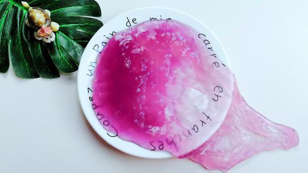 无硼砂无胶水,用1种材料代替胶水DIY葡萄果冻泥,方法简单易成型