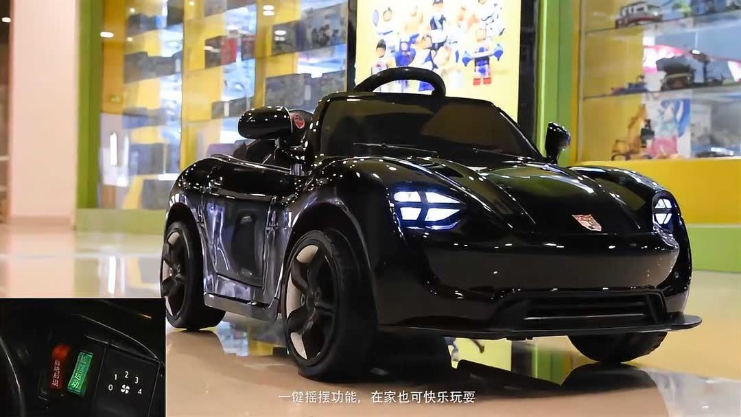 「婴儿电动车」全自动遥控车保时捷标志,外观酷伴随宝宝成长快乐