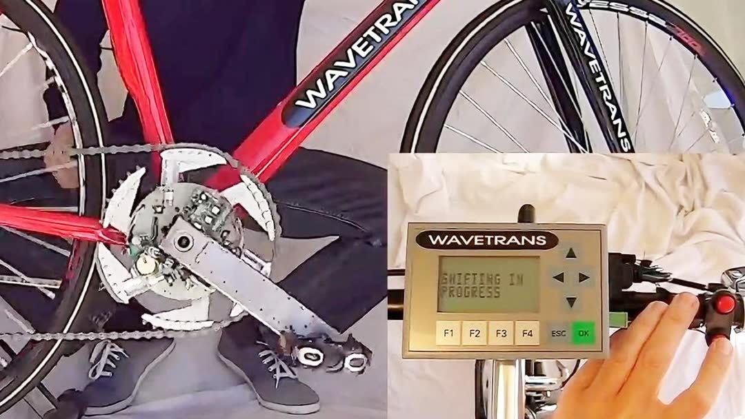 小伙发明“无级变速”自行车,牙盘大小可变化,模拟六档变速