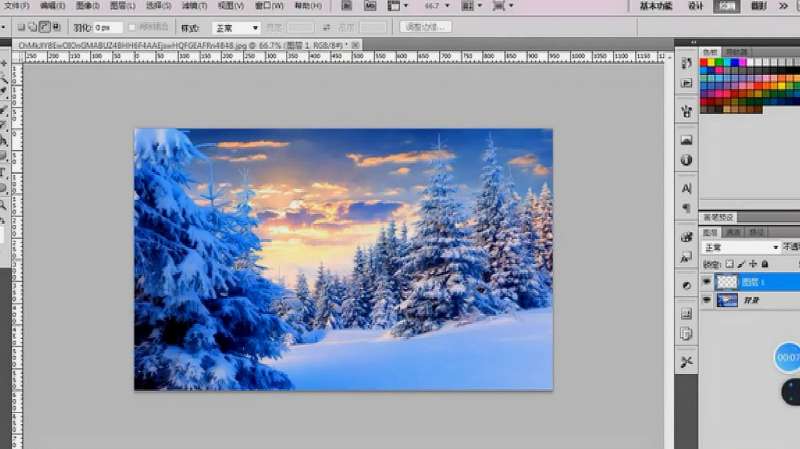 PS下雪效果,学会PS,走遍天下都不怕