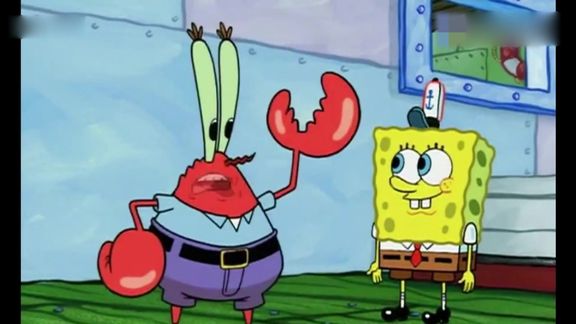 海绵宝宝:海绵宝宝没有取到情报,被赶出来了