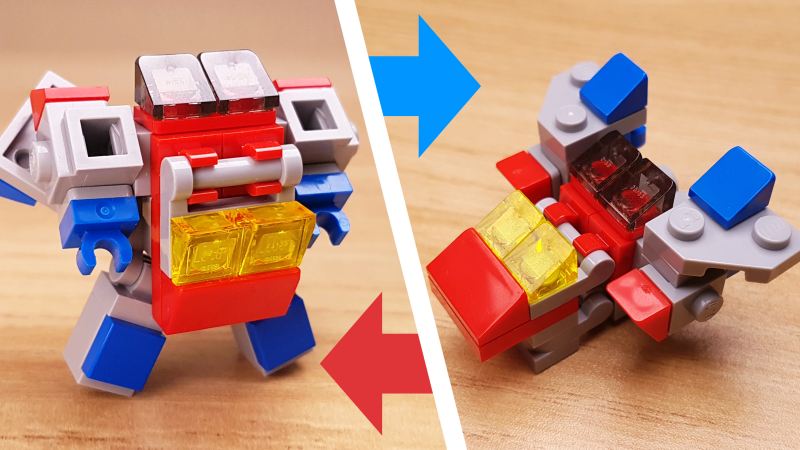 【乐高积木MOC教程】迷你红蜘蛛变形金刚可变形为喷气战斗机