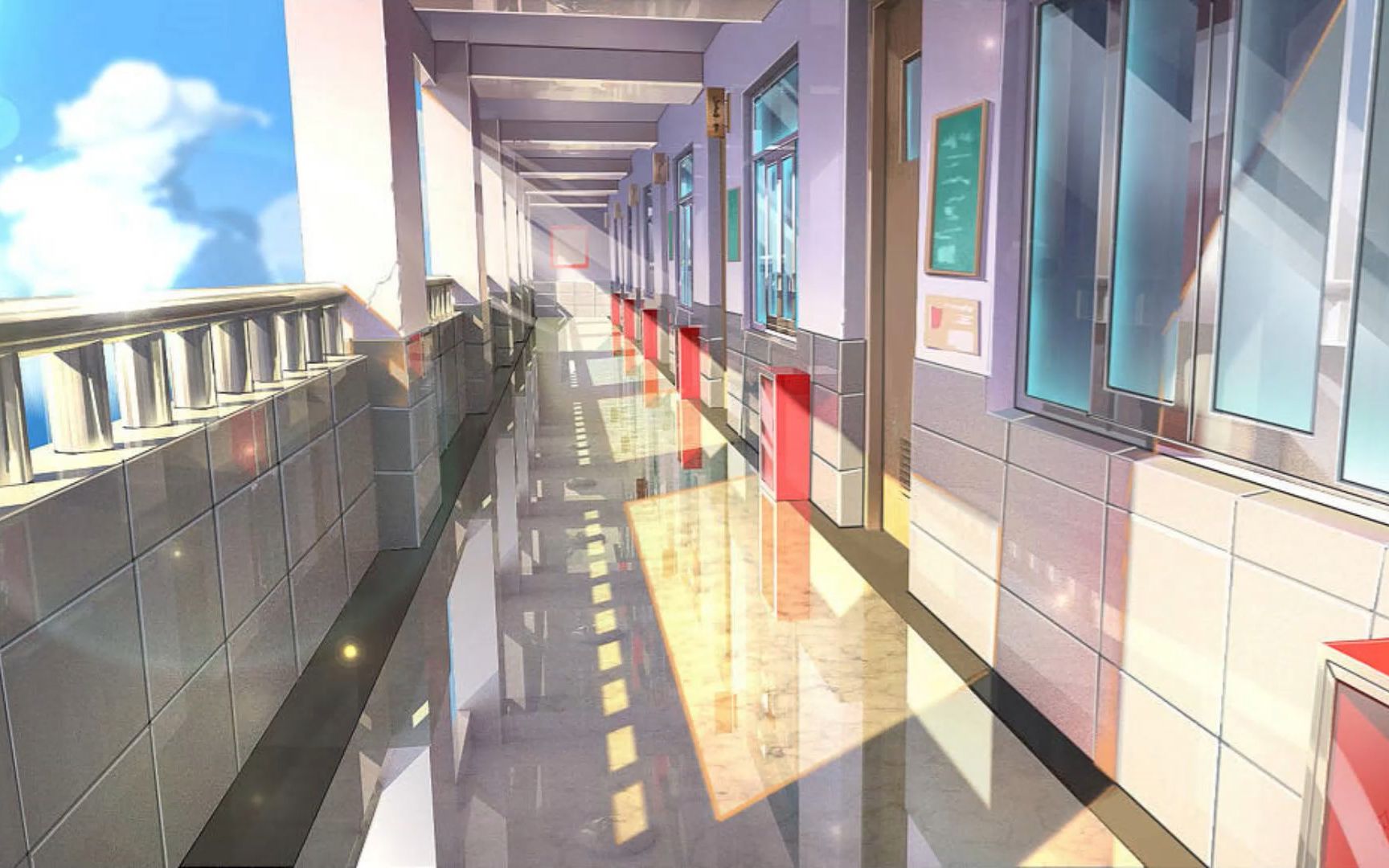 【Maya场景建模】日系校园走廊场景制作,零基础全流程详细教学过程