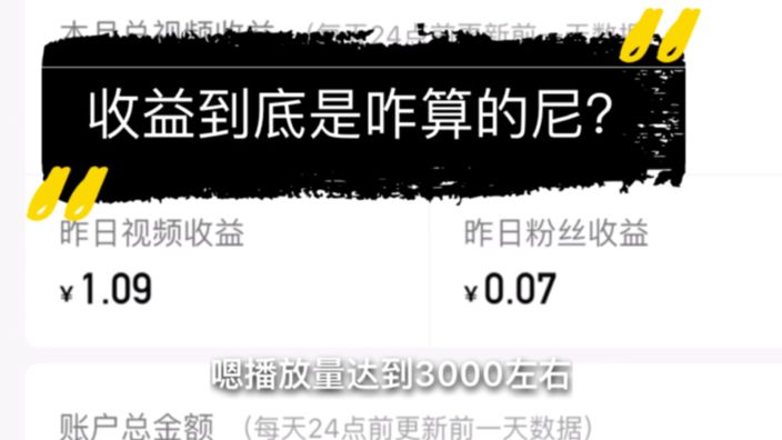 视频收益到底是咋算的呢?有公式没?还请大神指点