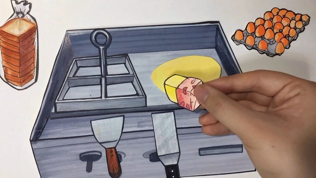 手绘定格动画:给自己做一份美味的烤面包片!