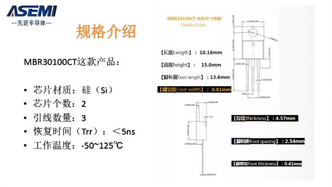 ASEMI【MBR30100CT】为何总是比不过MBR10100CT?这都是有...