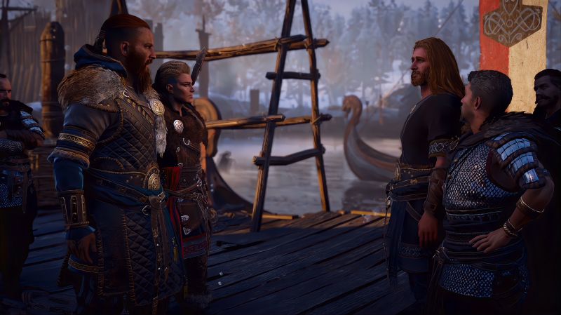 刺客信条英灵殿,小艾和西格德奇袭诺特法港口获大胜!(9)