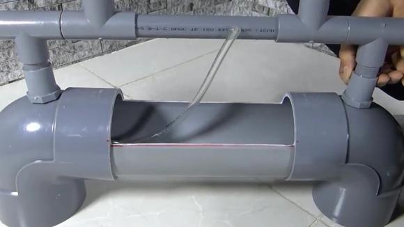 用pvc管打造鱼池流水景观,变废为宝,比买的鱼缸还漂亮!