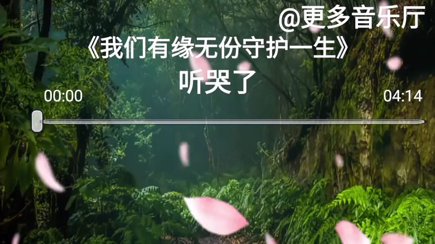 伤感情歌《我们有缘无份守护一生》,歌曲节奏好听唯美,歌词伤感