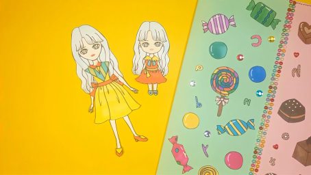 纸娃娃创意手工:给两位女生制作连衣裙,有趣简单的制作过程