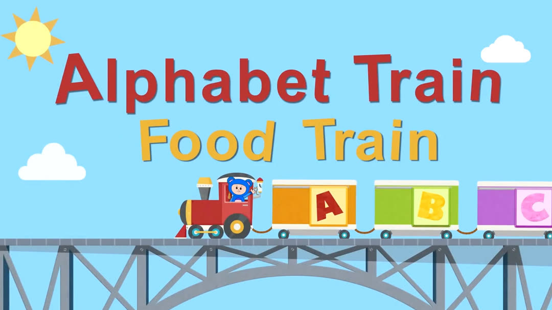 简单慢速英文早教儿歌:Alphabet Food Train|字母食物歌